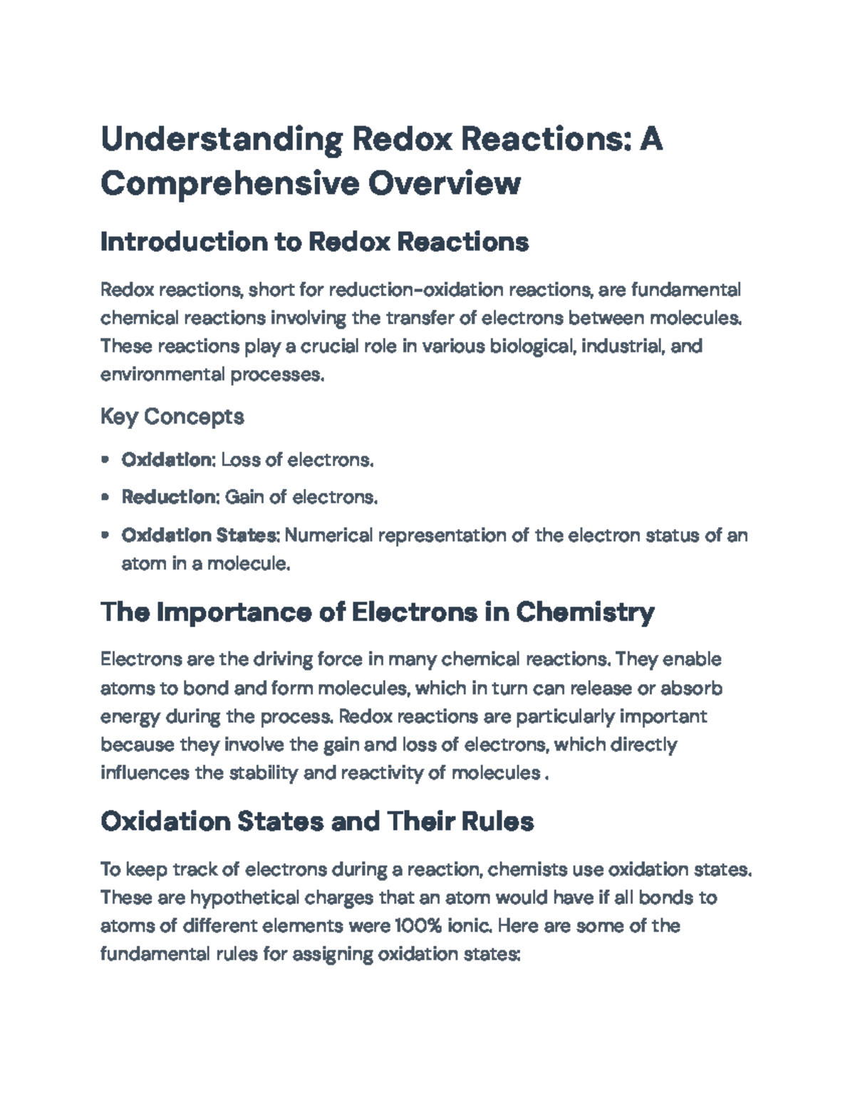 Redox Reactions: Overview, Balancing Techniques, and Applications ...