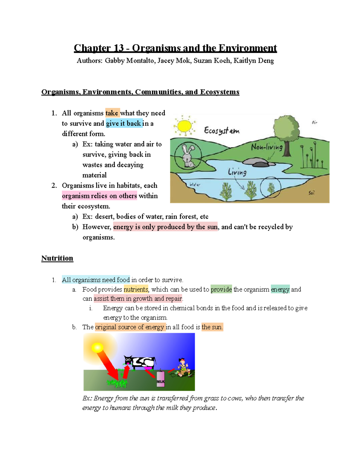 Review Book Chapter 13 - Organisms and ecosystems and relationships ...