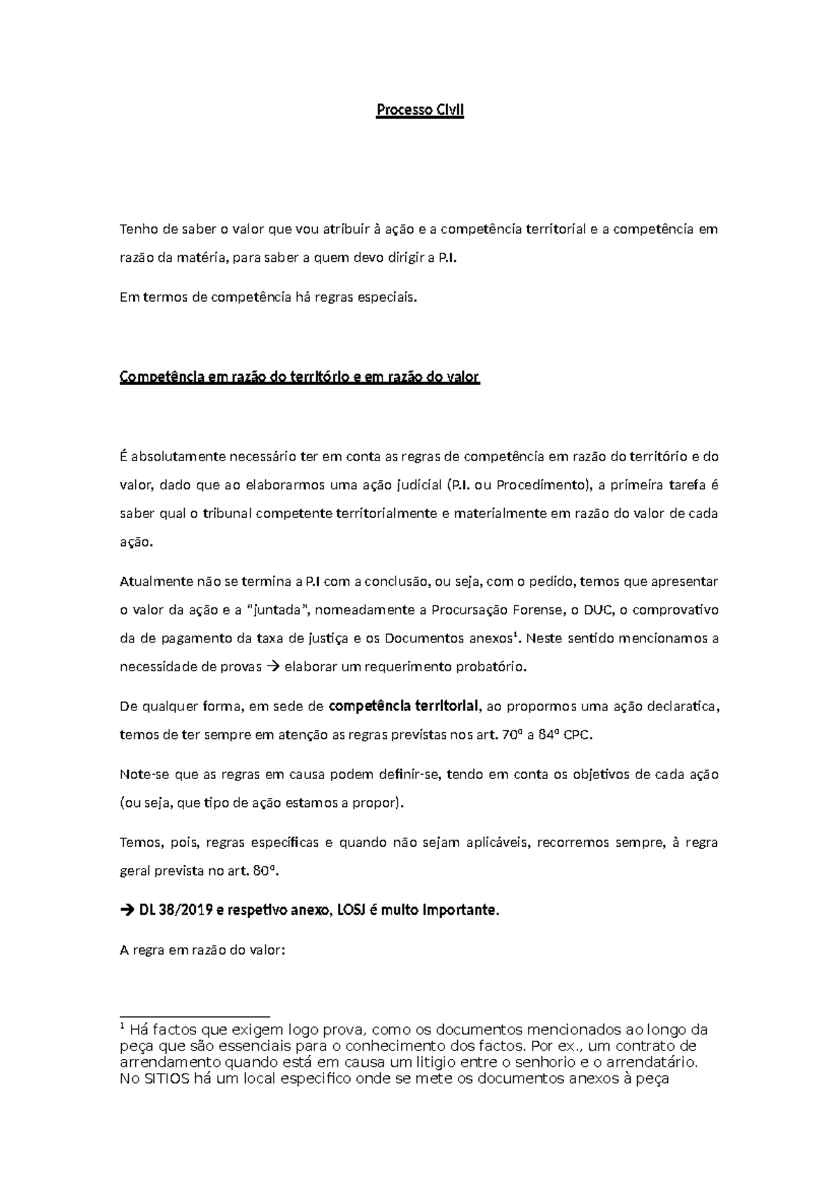 Formação em Processo Civil: Competência Territorial e Valor da Ação ...