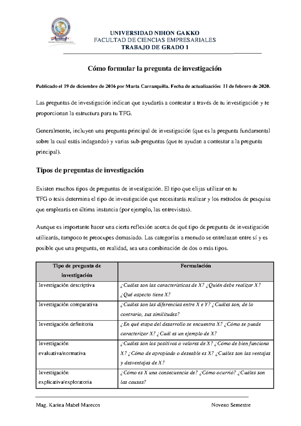 Hoja De Trabajo Para Reformular La Pregunta, Tercer Grado Preguntas