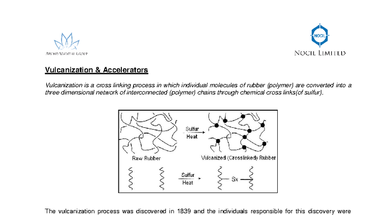 Accelerators in Rubber Vulcanization: A Comprehensive Overview - Studocu