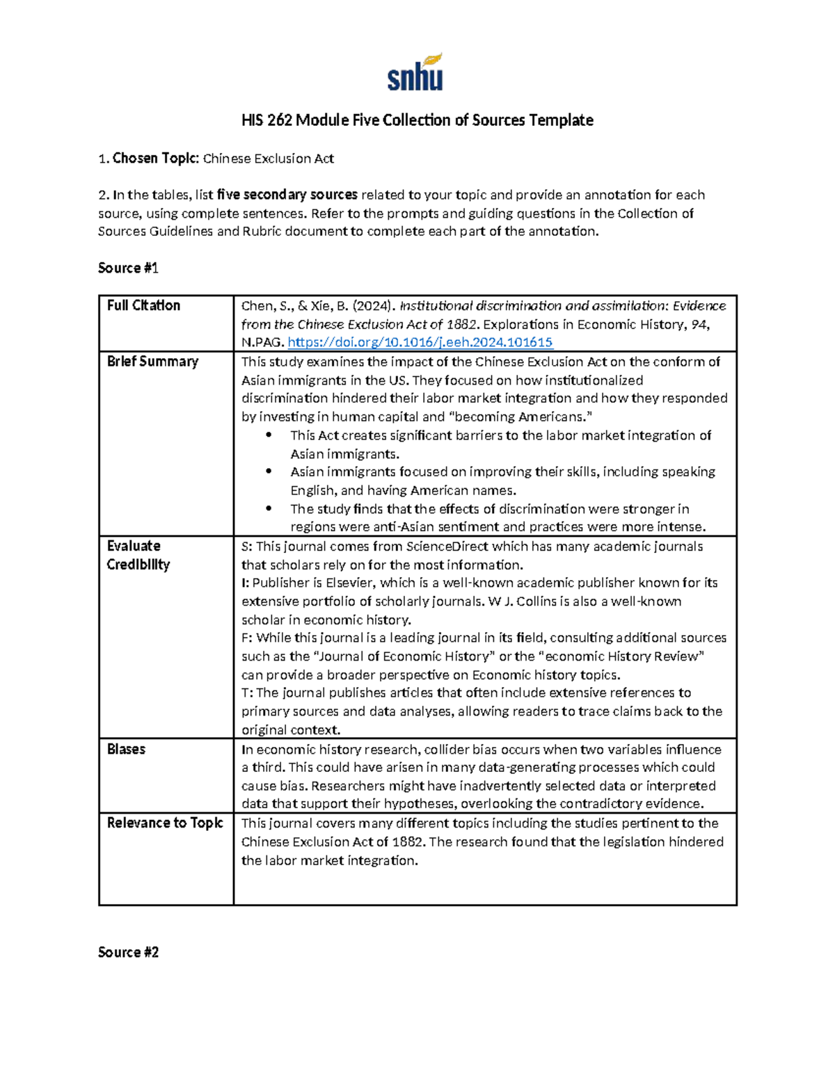 HIS 262 Module Five: Annotated Sources on the Chinese Exclusion Act ...