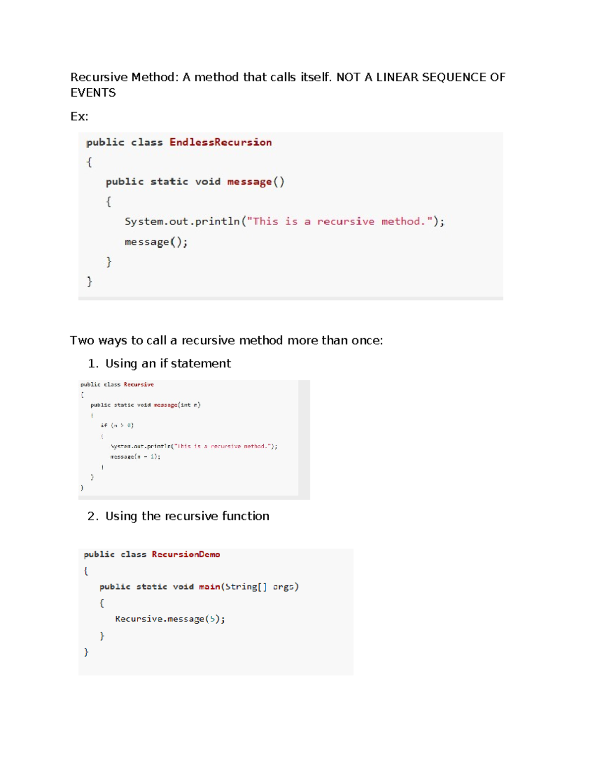 Recursive Methods and Algorithms: Understanding Basics and Types - Recursive Method: A method ...