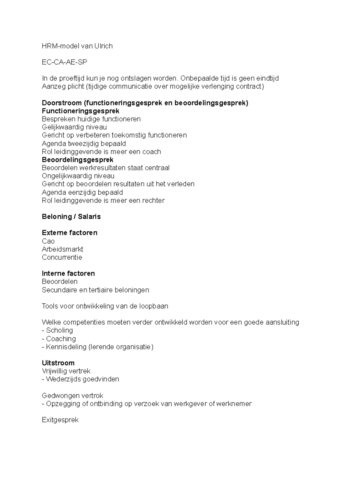 Organisatiekunde Week 4: HRM-model van Ulrich en Leiderschap Theories ...