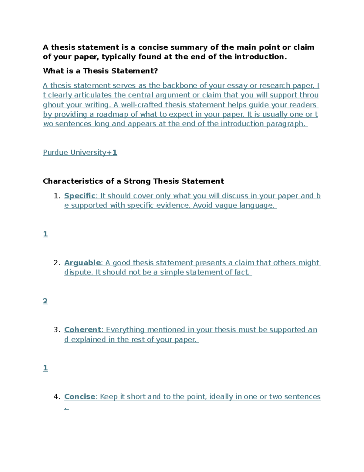 Thesis Statement Guide: Crafting Strong Arguments in Your Paper - Studocu