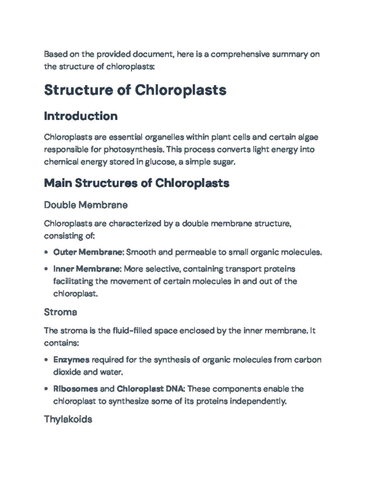 Chloroplast Structure Overview: Key Components & Functions in ...