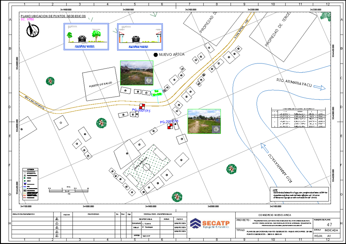 Plano de Ubicación de Puntos Geodésicos SC - San Rafael a Nuevo Arica ...