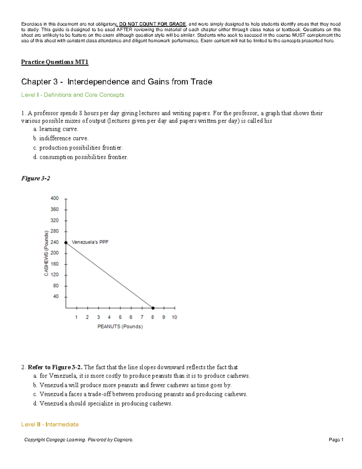 Practice Questions MT1: Interdependence and Trade - Studocu