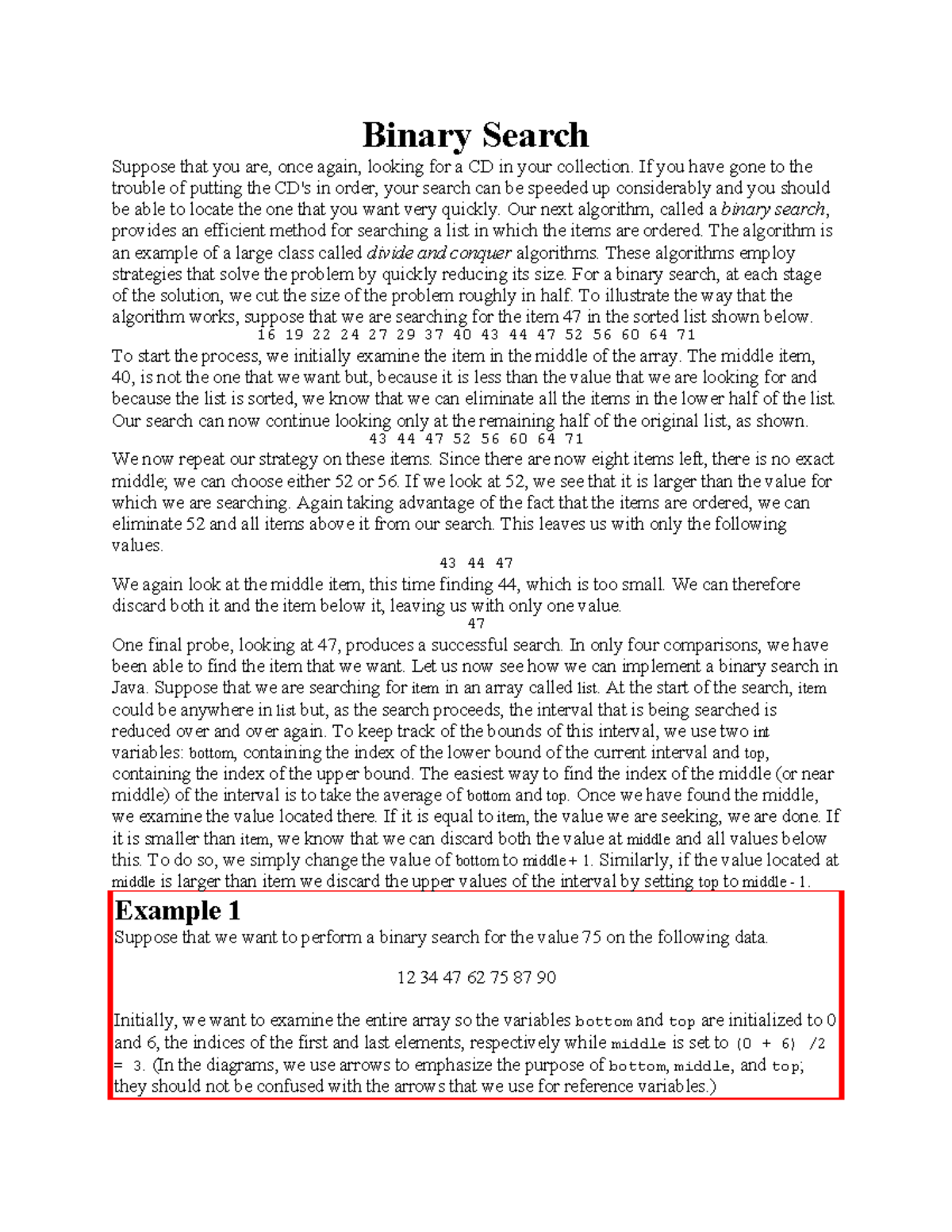 Exercise 2 - Binary Search Algorithm Overview and Implementation - Studocu