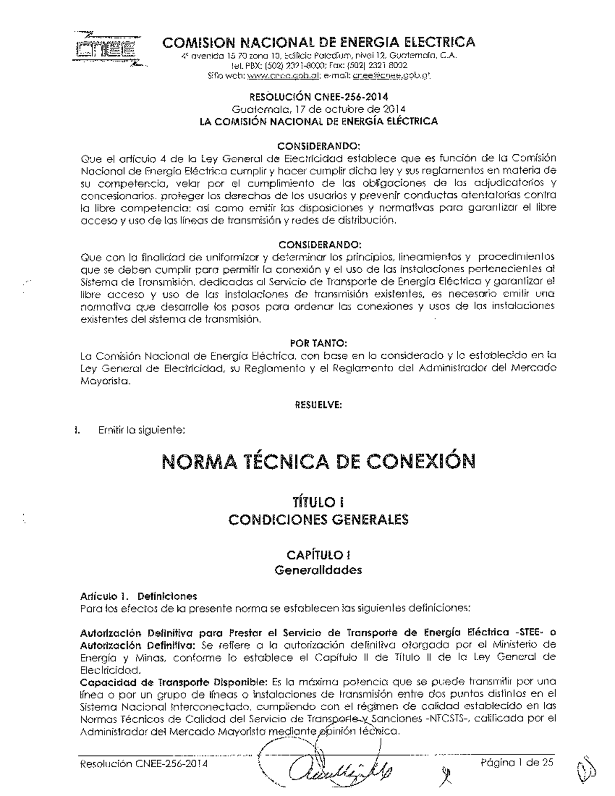 NTC CNEE-256-2014: Norma de Conexión para Agentes y Transportistas ...