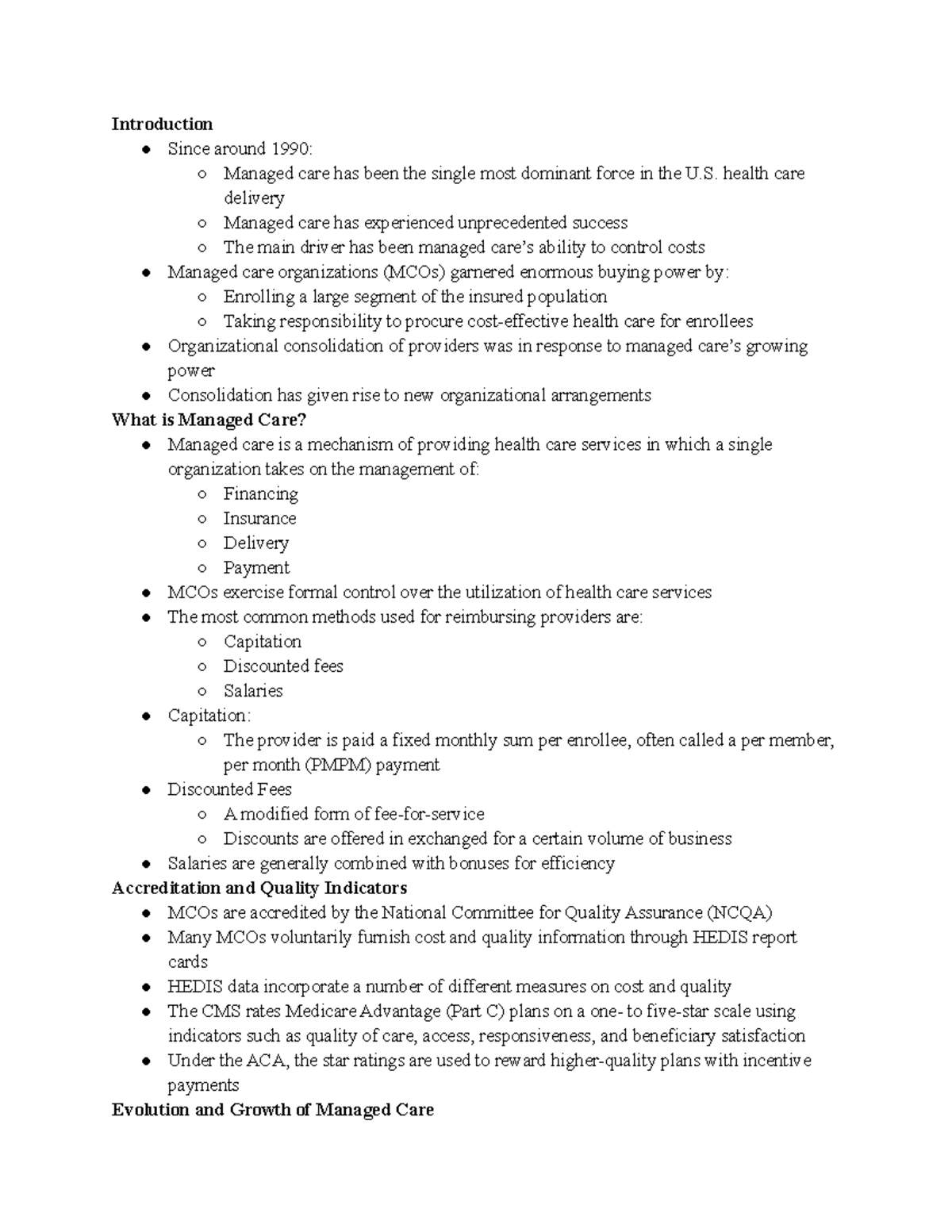 Ch. 9 - Exploring Managed Care and Integrated Systems in Healthcare ...