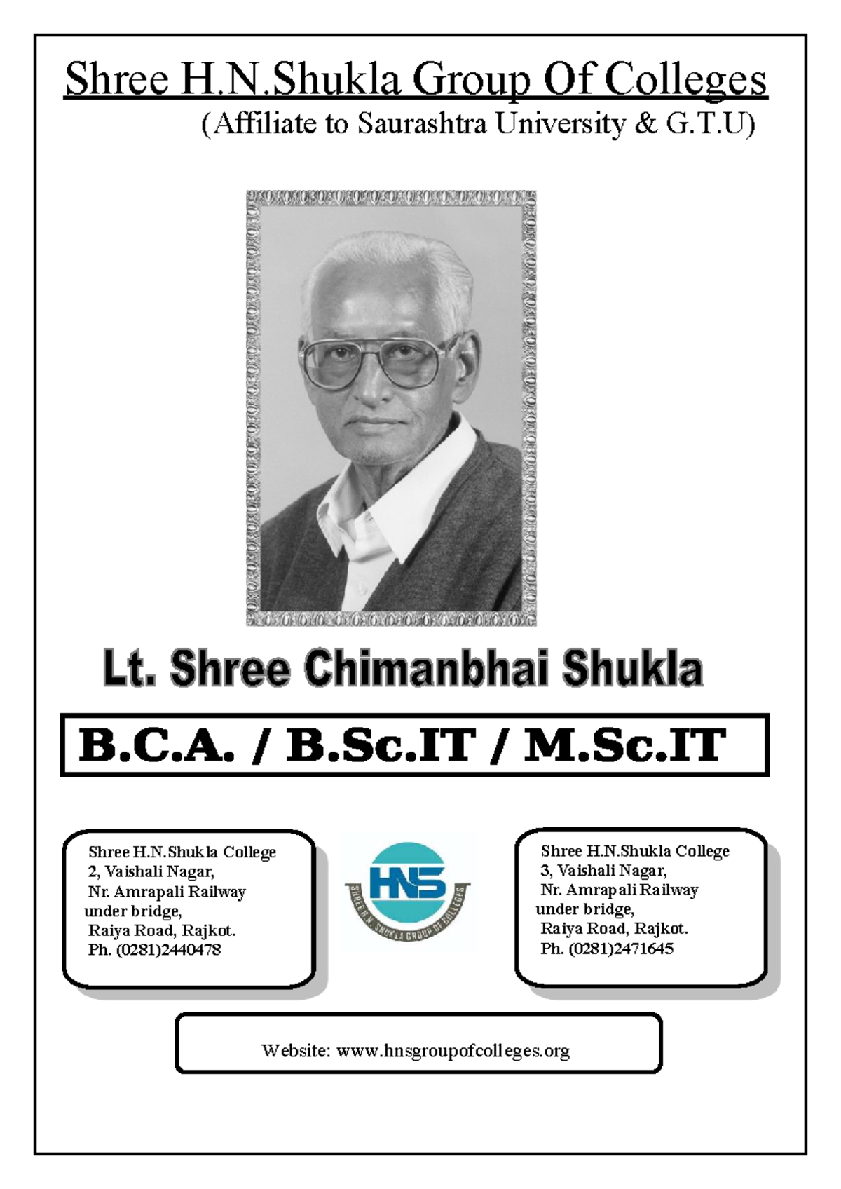 Shree H.N.Shukla College 10274 Semester Plan 2024: Important Updates ...