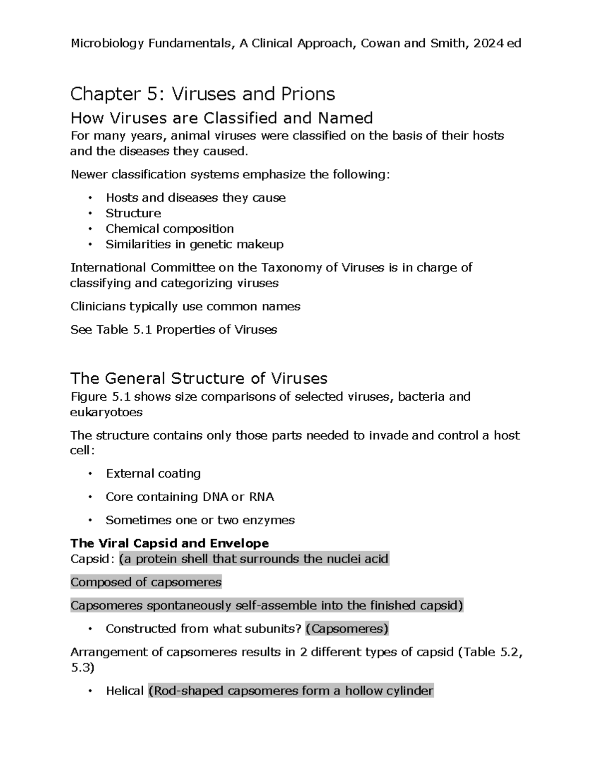Microbiology 2024: Chapter 5 - Viruses and Prions Overview - Studocu