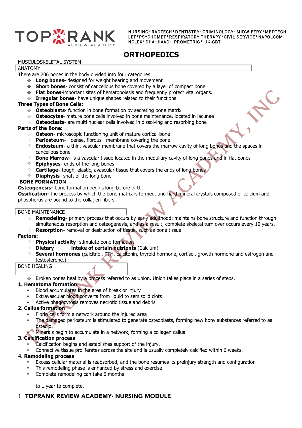 MS Ortho - Comprehensive Notes on Musculoskeletal Anatomy and Care ...