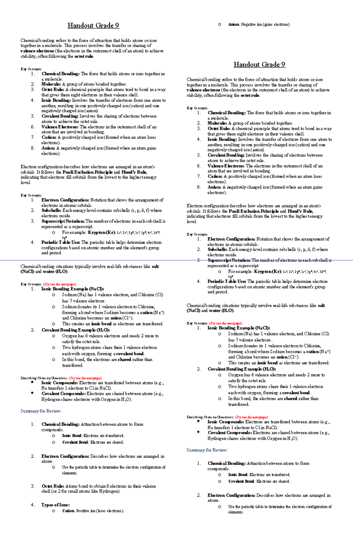 Handout Q2 Midterm - Study notes for science subject - Handout Grade 9 ...