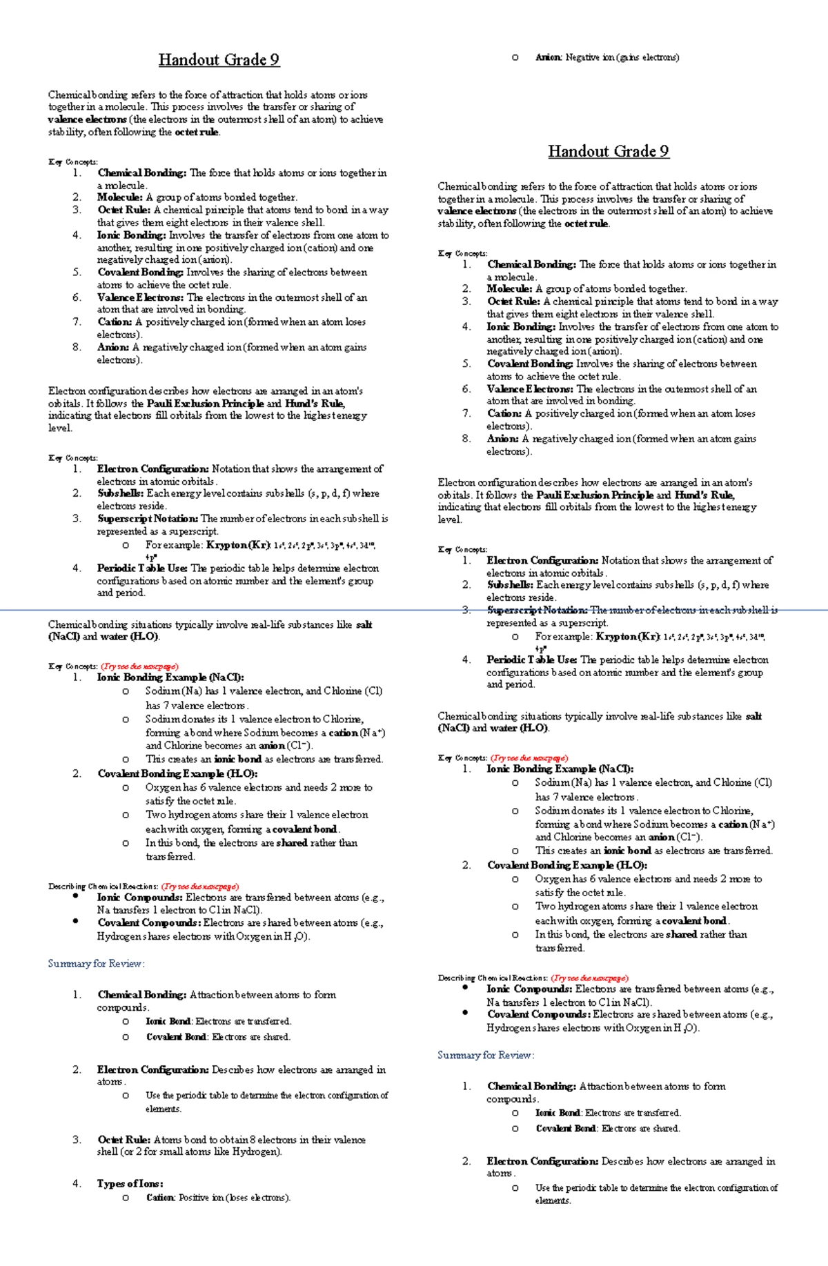 Grade 7 Science Progress Report (S. 2024-2025) - Studocu