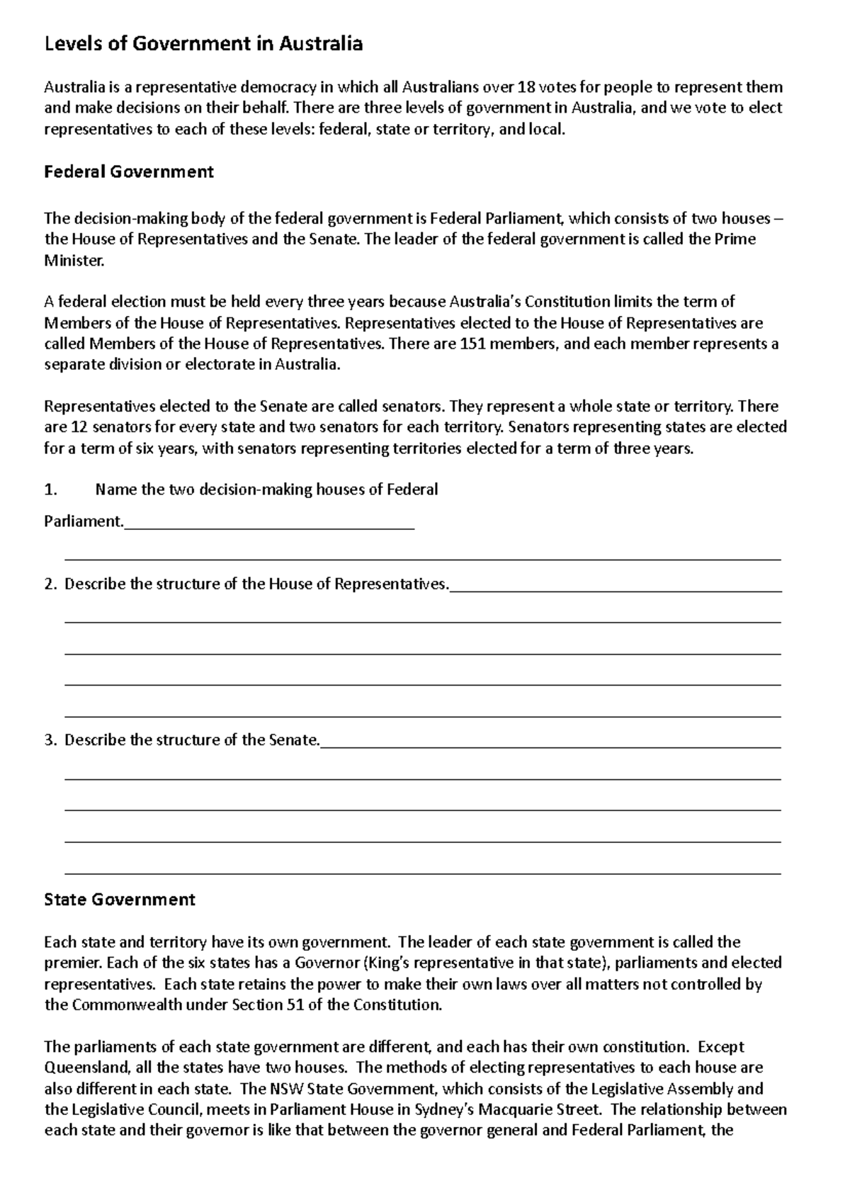 Understanding Australia's 3 Levels of Government: Structure & Roles ...