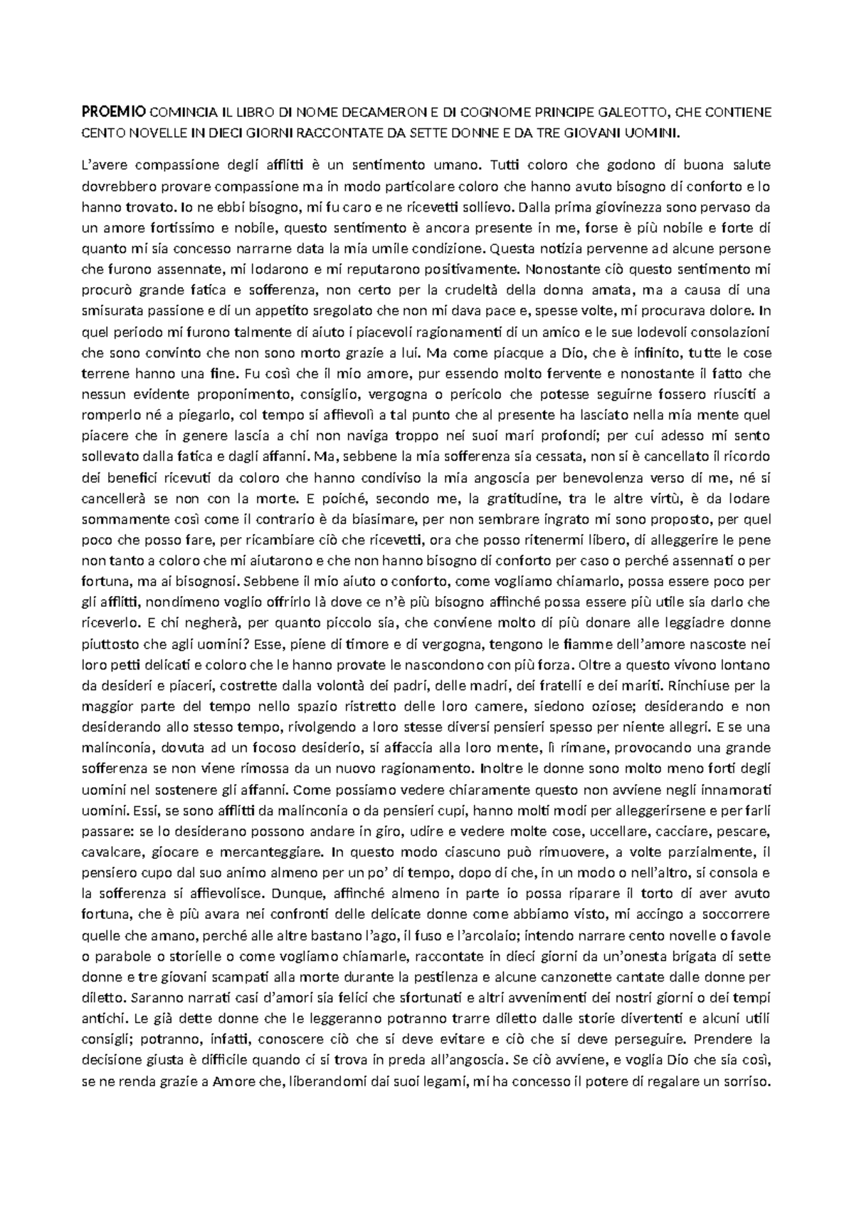 Parafrasi del Decameron: Analisi e Riflessioni sul Testo e i Temi ...
