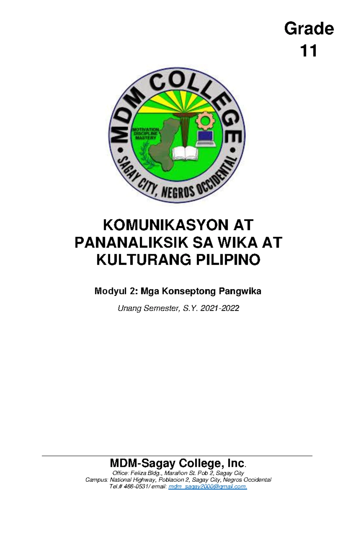 Personal Development Module 1 Week 1 - Lecture Notes 1 - Grade 11 ...