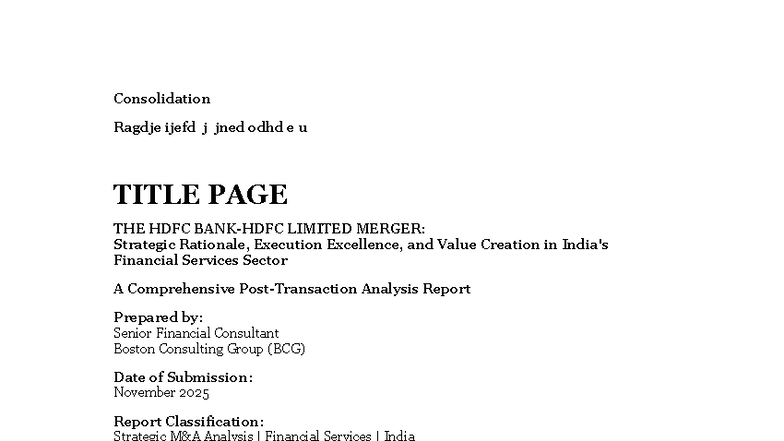 HDFC Limited Merger Analysis: Strategic Rationale & Value Creation ...