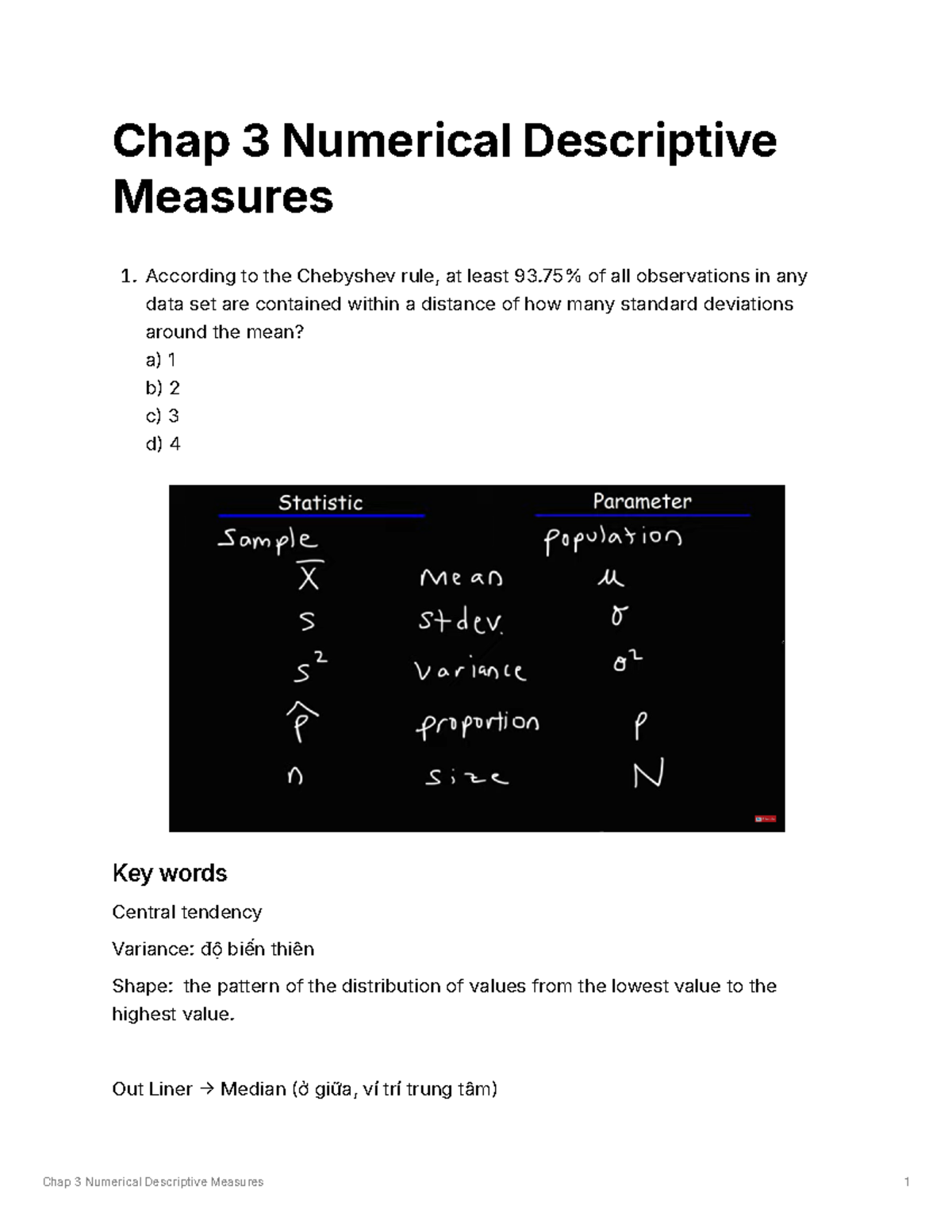 Chap 3: Numerical Descriptive Measures Overview - MAS202 - Studocu