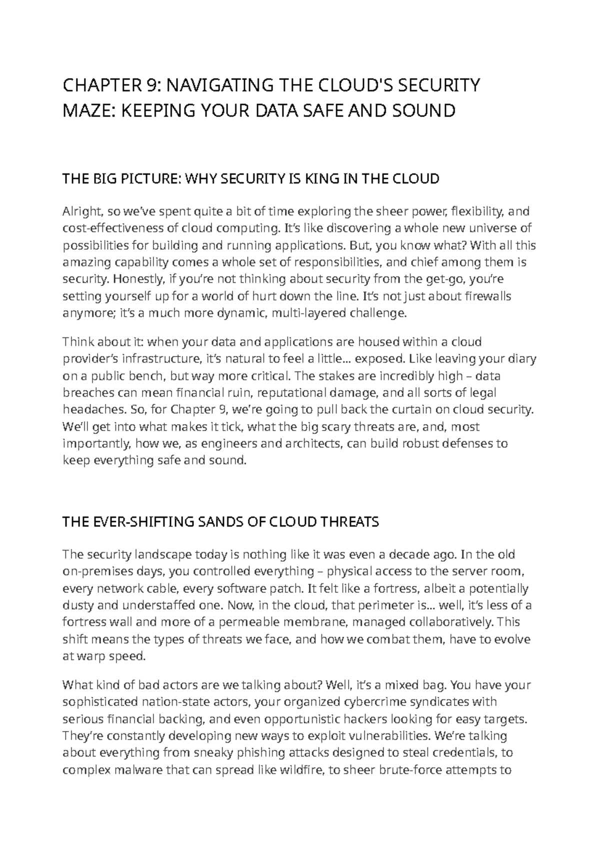 CHAPTER 9: CLOUD SECURITY STRATEGIES IN CLOUD COMPUTING ESSENTIALS - Studocu