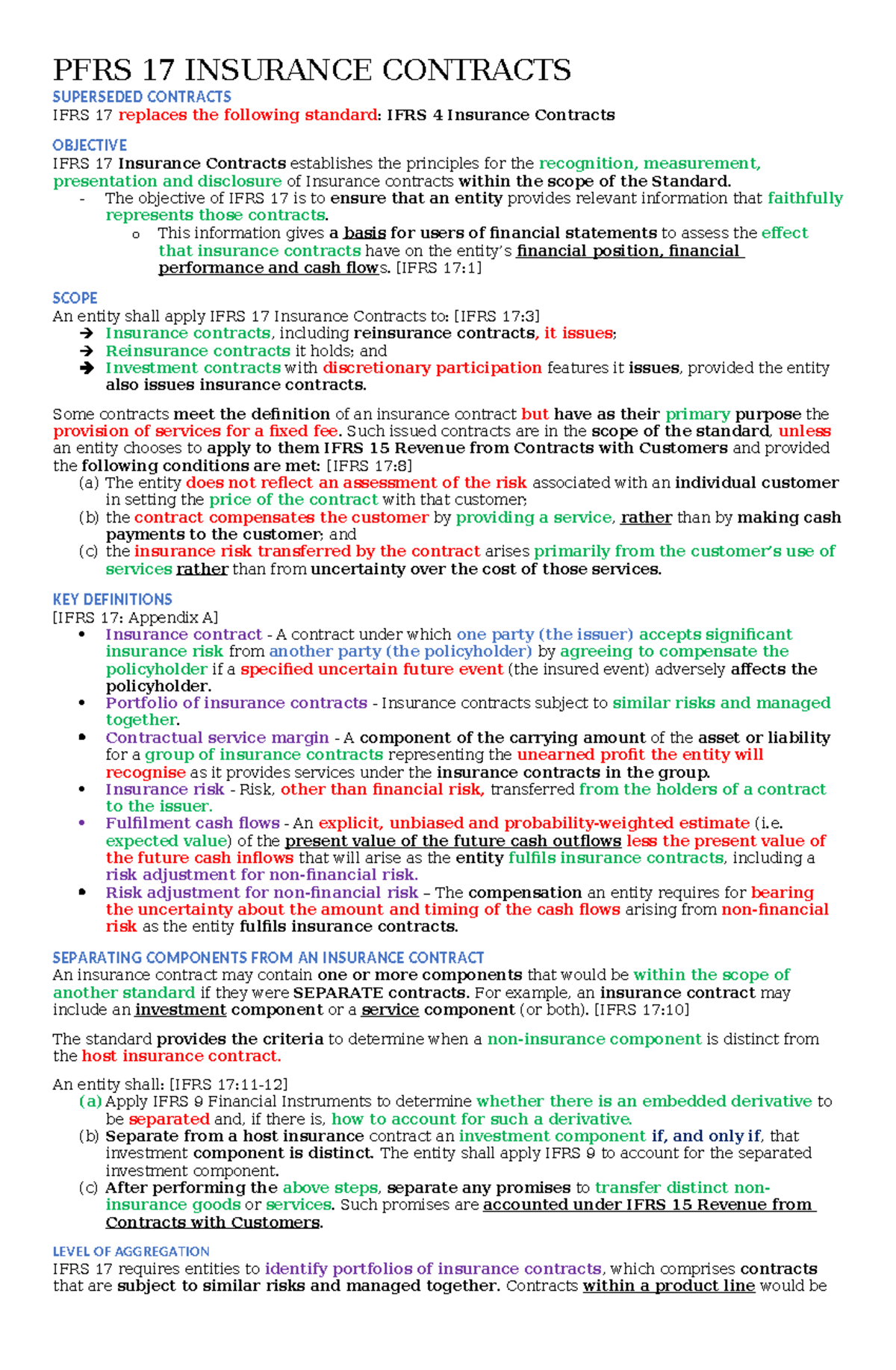 PFRS 17 Insurance Contracts: Comprehensive Overview and Guidelines ...