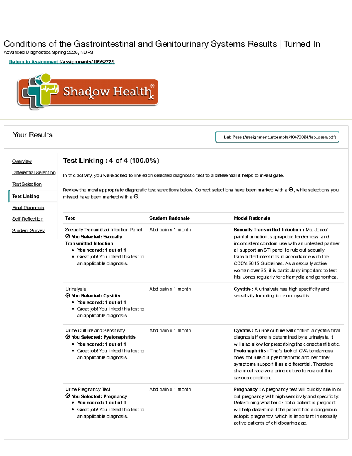 Advanced Diagnostics NURS Course: Gastrointestinal & Genitourinary ...