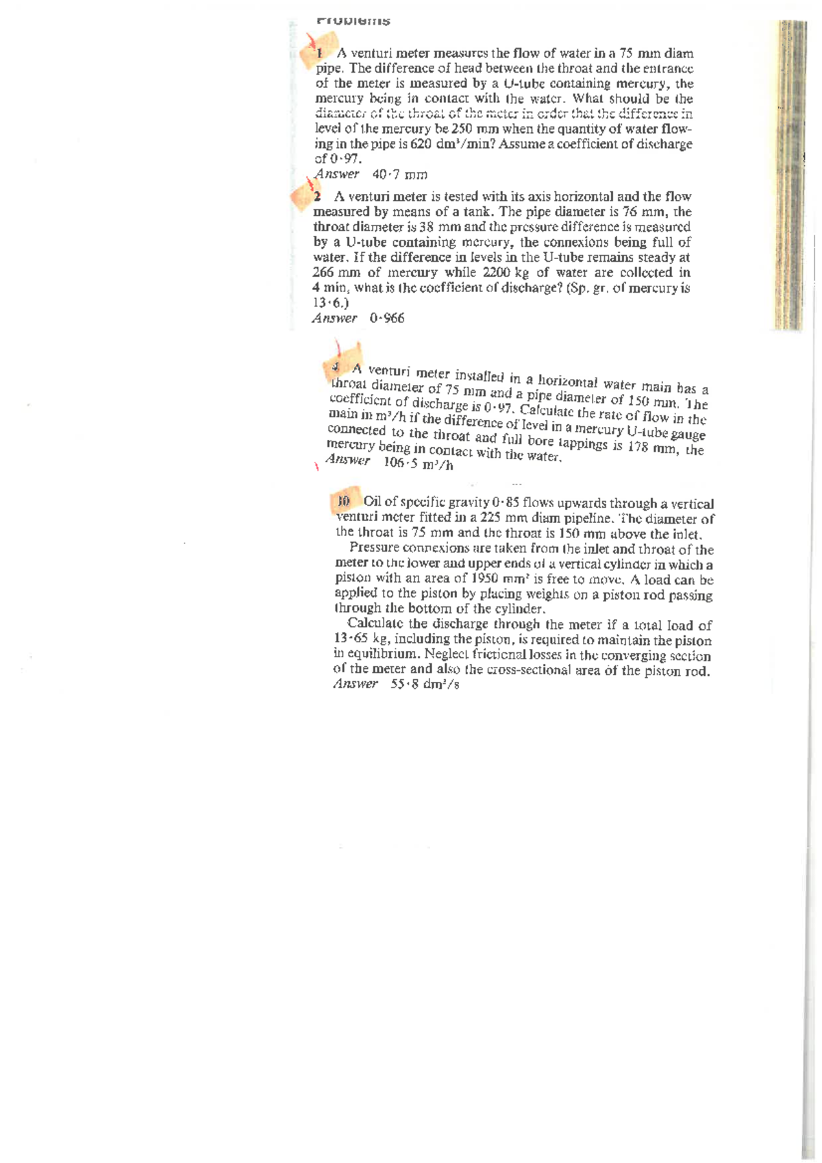 Chapter 5 Tutorials: Venturi - Pitot Tube Flow Calculations - Studocu