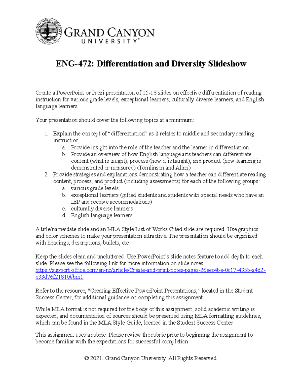 ENG 472 Differentiation Slideshow - ENG-472: Differentiation and ...