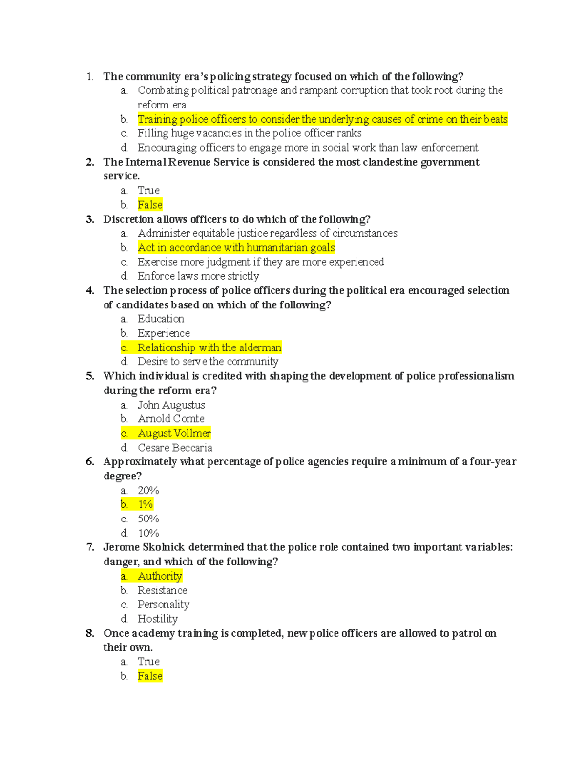 Mod 2 - Quiz - Module 2 Quiz - The community era’s policing strategy ...