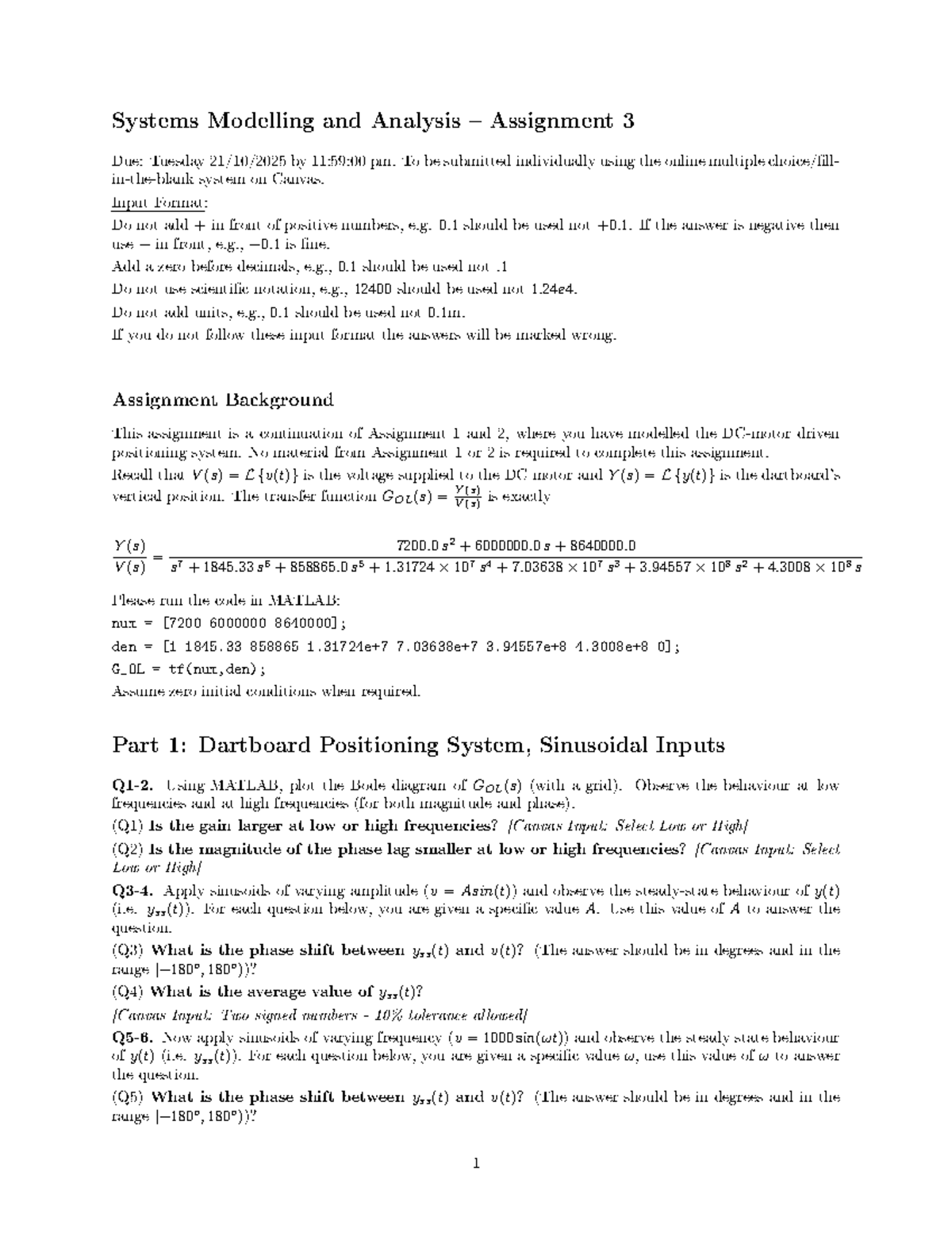Systems Modelling and Analysis Assignment 3 Guidelines - Studocu