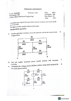 Old is gold questions - Basic Electrical Engineering - Studocu