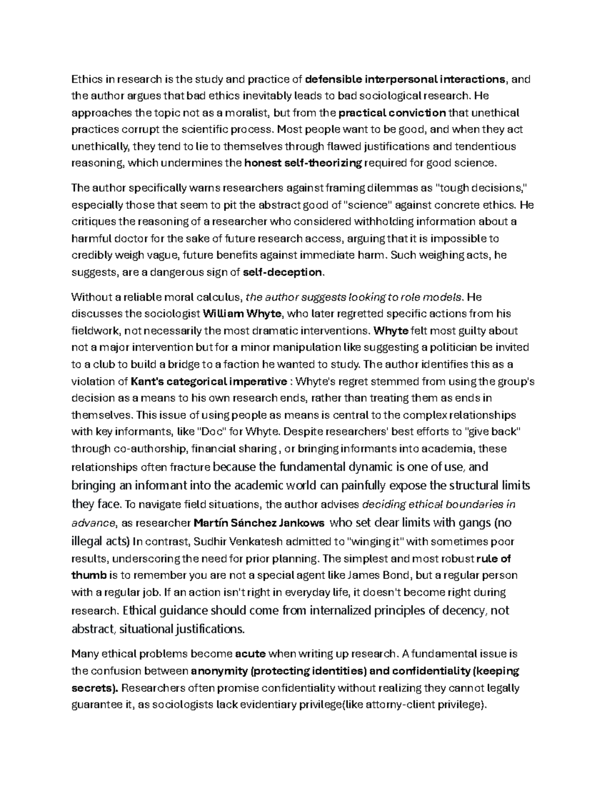 Ethics in Research Methods (SOC 101): Navigating Ethical Challenges ...