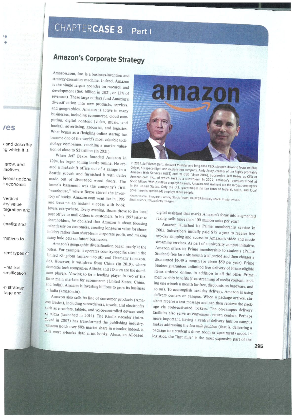 Amazon case CB4303 - case study - CHAPTERCASE 8 Part I Corporate ...