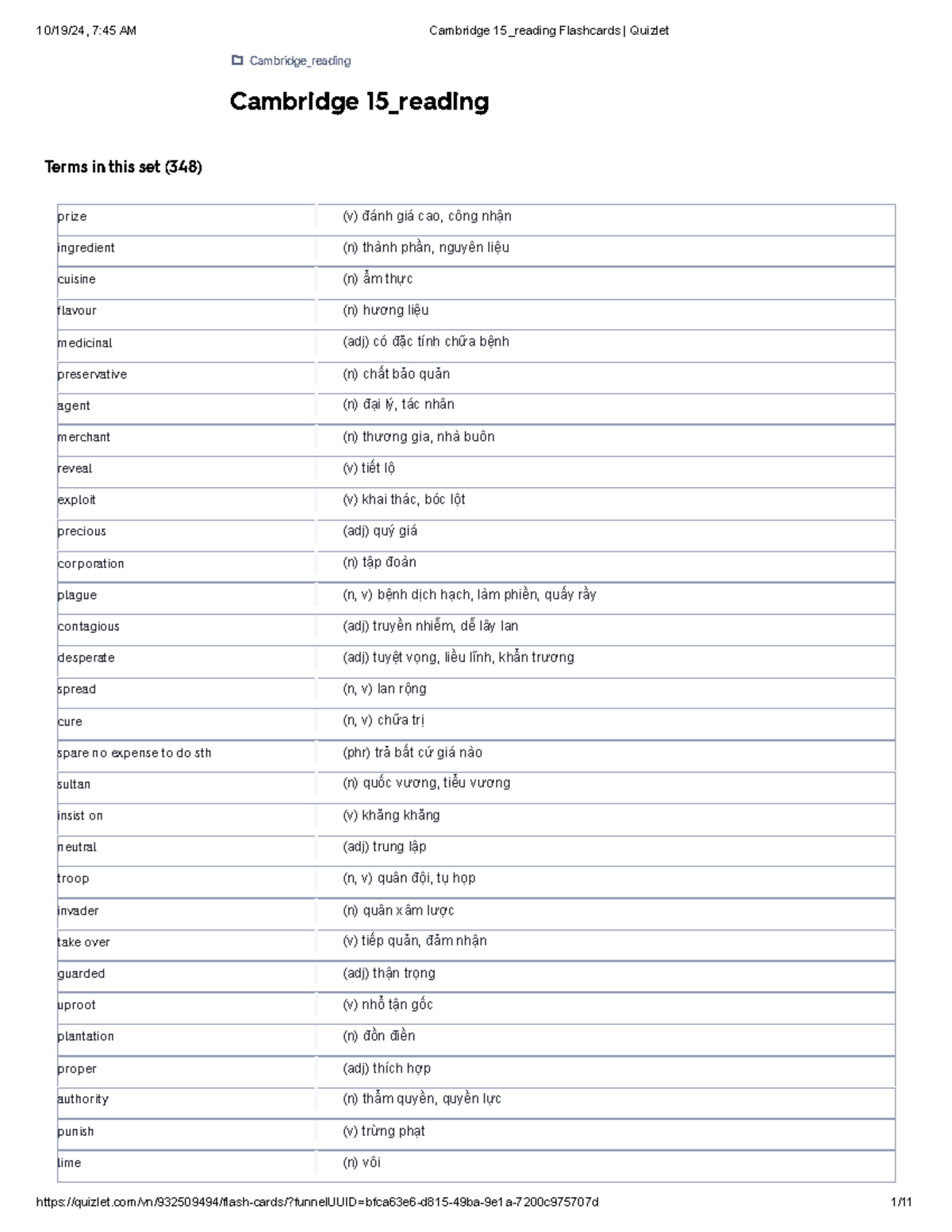 Cambridge 15 reading Flashcards Quizlet - Cambridge 15_reading ...