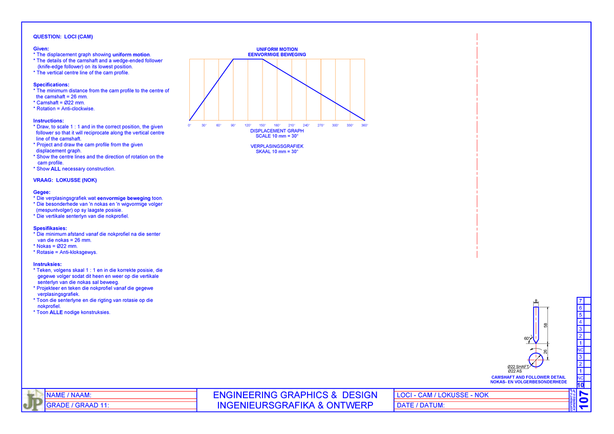 Loci of CAM: Engineering Graphics & Design (Grade 11) Activities - Studocu