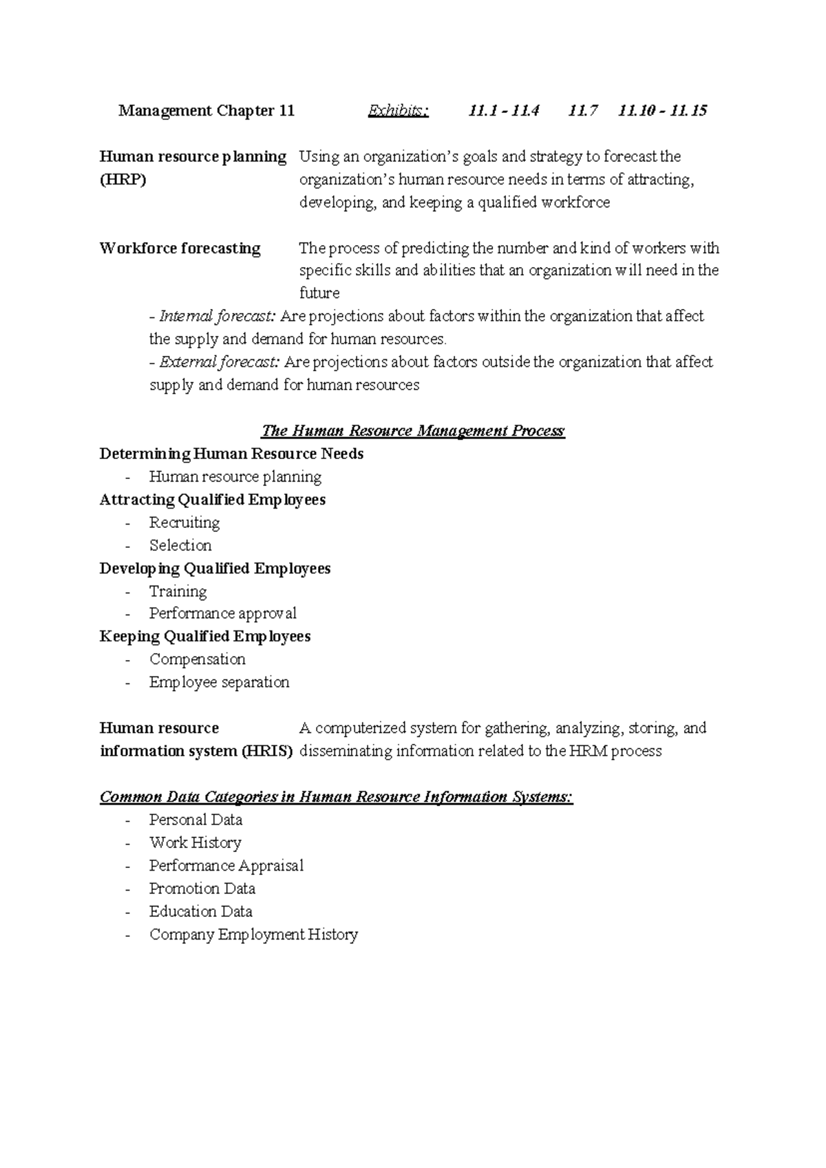 Management chapter 11 - Lecture notes 11. - Management Chapter 11 ...