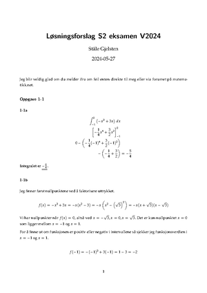 Matte S1/S2 - Huskeliste med Formler og Eksempler - Studocu