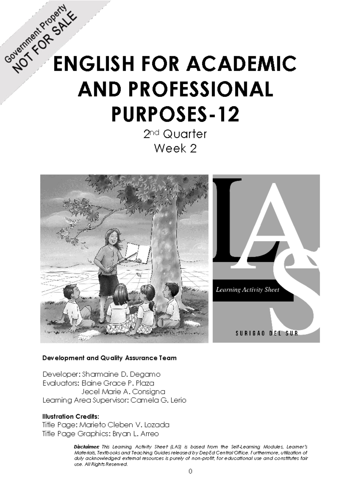 EAPP Q2 - W2 - Ahhh bbbnb - ####### Disclaimer: This Learning Activity ...