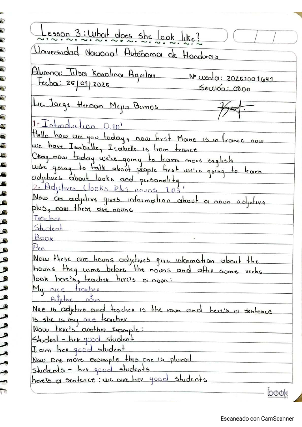 Lesson 3: Describing People - Adjectives and Vocabulary (U1T3a10) - Studocu