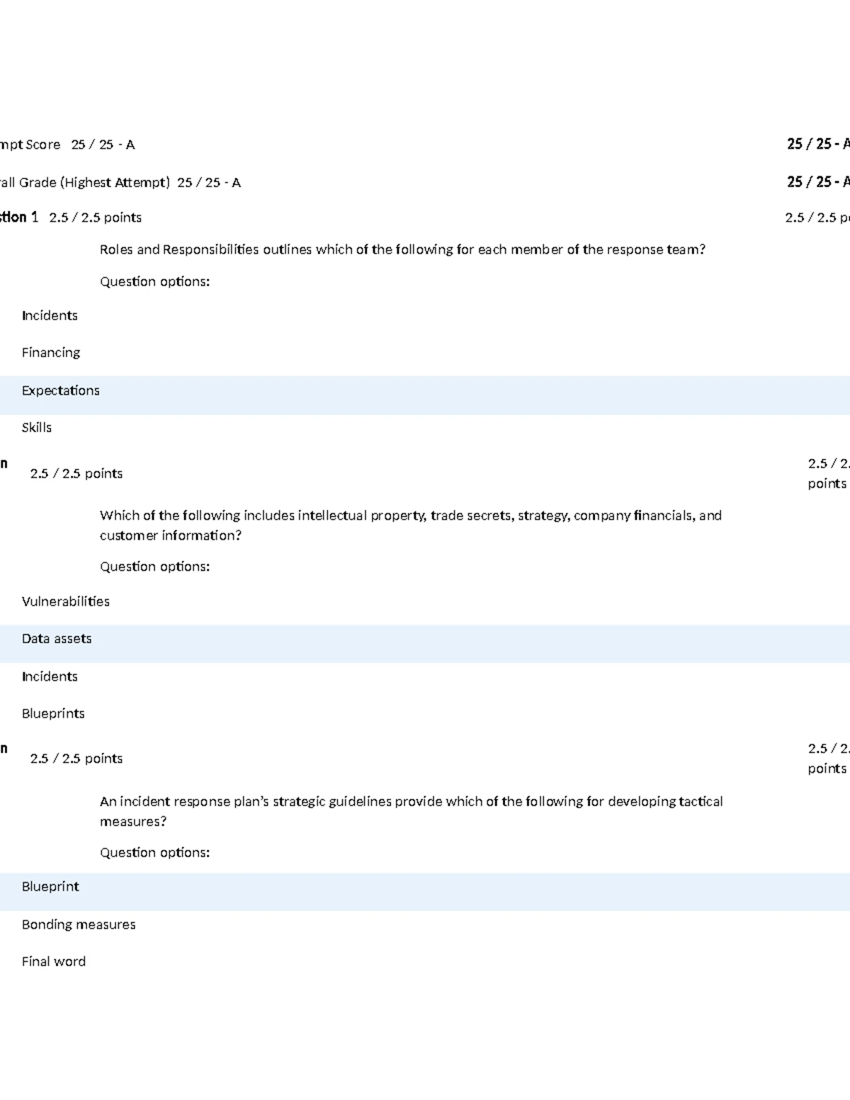 CYB 250 Module 1 Quiz 1 - Complete Answers and Scoring - Studocu