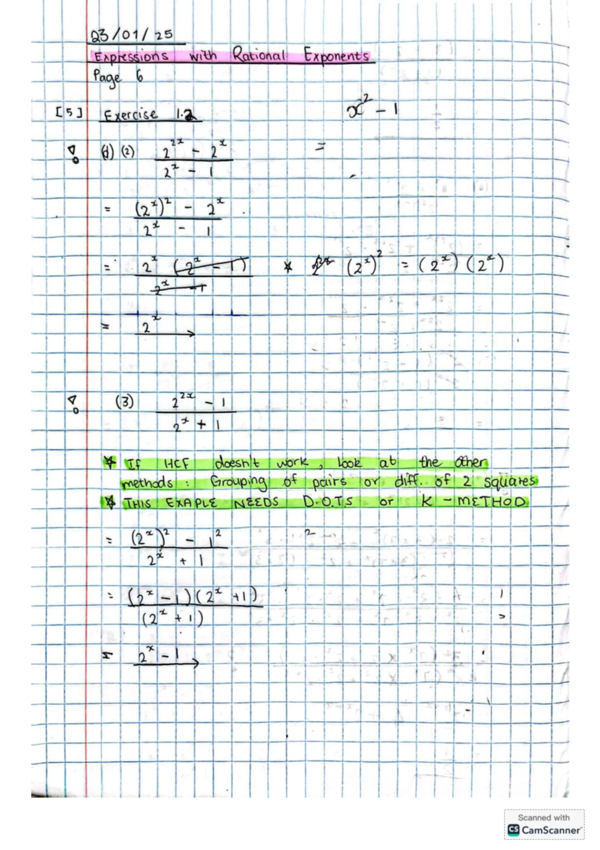Rational Exponents CW: Class Notes on Equations & Exercises - Studocu