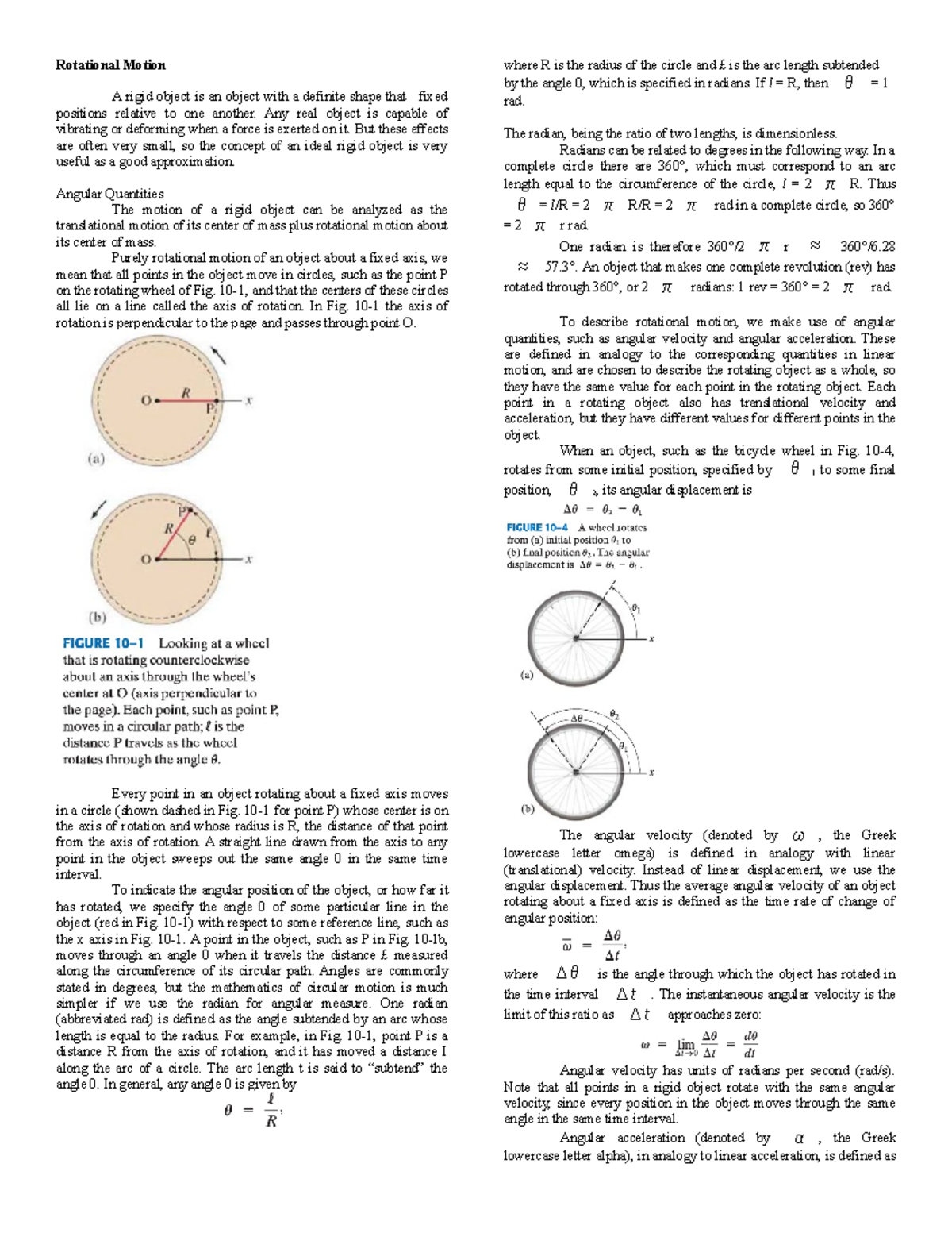 Rotational-motion - Rotational Motion A rigid object is an object with ...