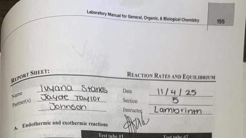 Chem 155 Lab Report: Reaction Rates & Equilibrium Analysis - Studocu