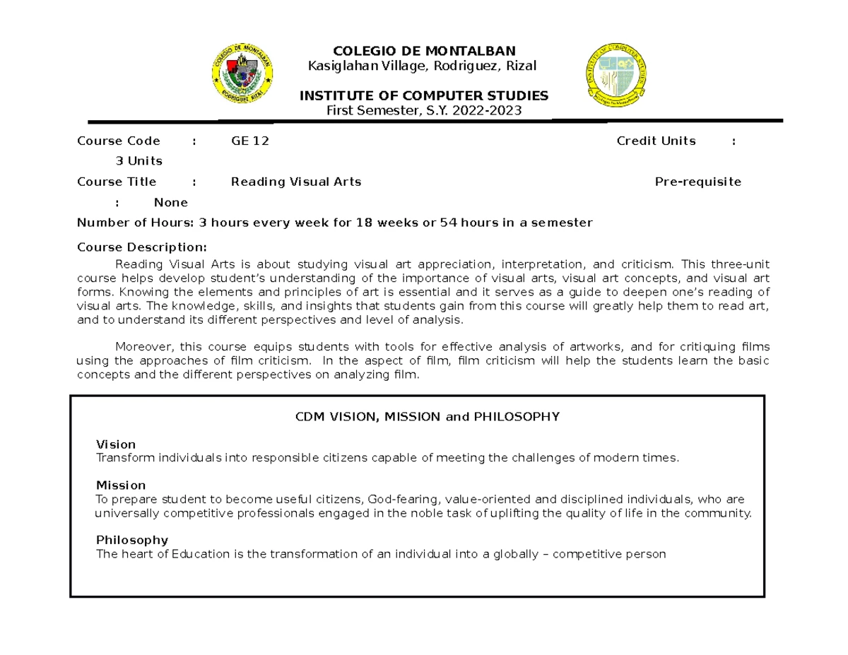 EXAM IN Contemporary ARTS 1ST Quarter - FIRST QUARTERLY EXAMINATION ...