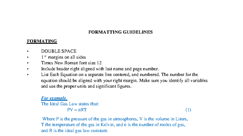 Formatting Guidelines for NJK - Double Spacing & Margins - Studocu