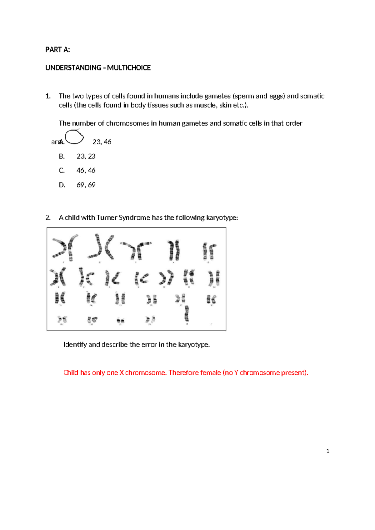 Biology Practice Answers (BIO101): Understanding Genetics and Evolution ...