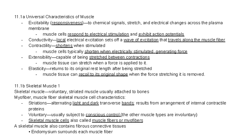 Chapter 11: Universal Characteristics of Muscle Excitability and ...