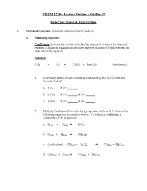 CHEM 1210: Gas Laws Overview and Calculations Notes - CHEM 1210 ...